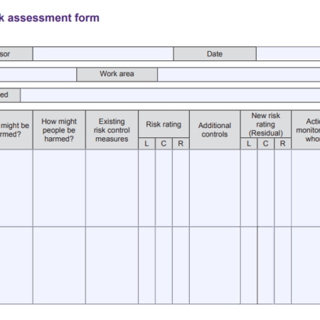 IOSH Risk Assessment Example – Oye Learn